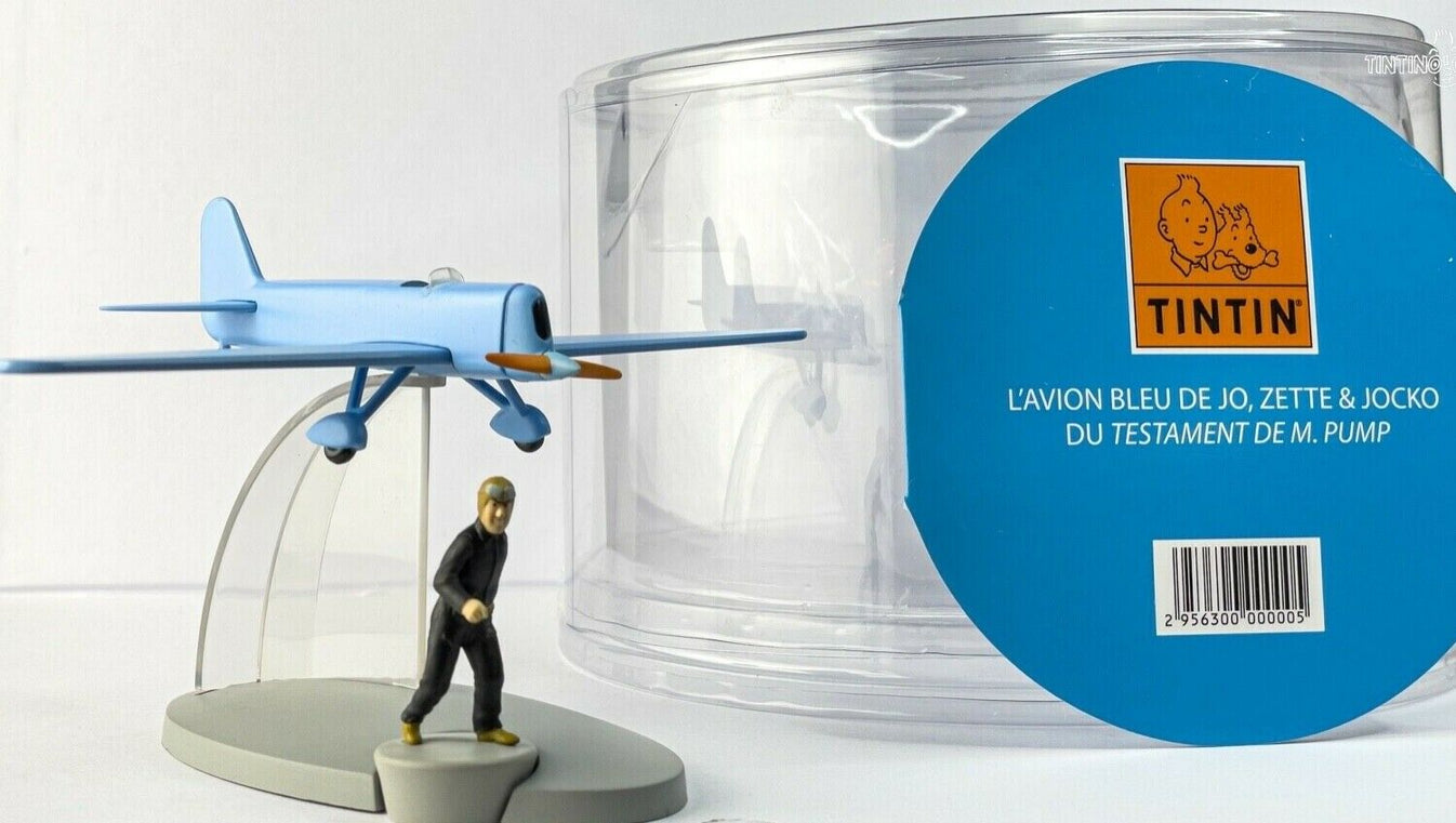 MOULINSART TINTIN PLANE 29563 Blue Plane: Jo Zette & Jocko Model Avion ...